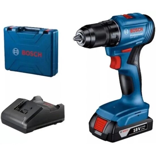 Дрель-шуруповерт Bosch GSB 185-LI аккум. патрон: быстрозажимной (кейс в комплекте) (06019K3101)