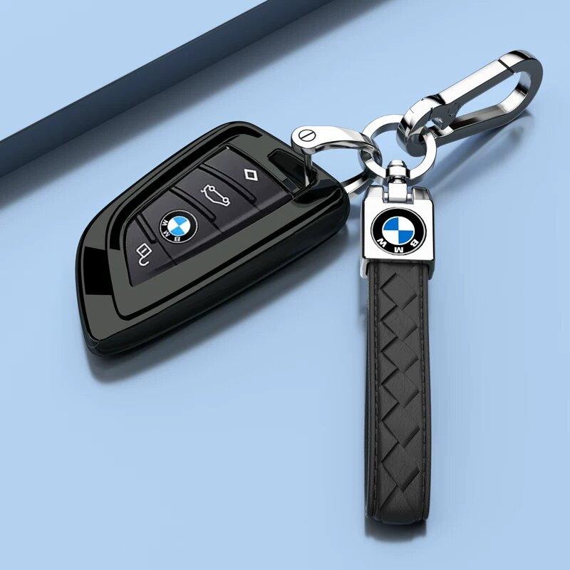 BMW 2 Series полная защита ключевого чехла с замком из седа в цвете оникс чёрный для моделей 2021-2024