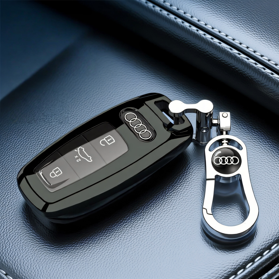 Чехол для ключа Audi A6L черный с металлической застежкой B-Clasp для Q5L Q7 A3 A4L A8 2021-2026