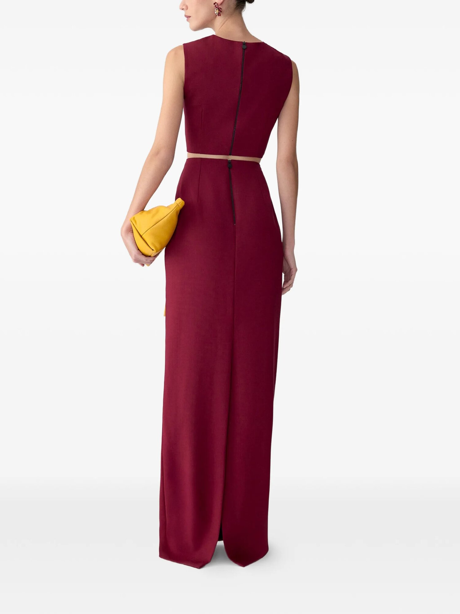 Топ CAROLINA HERRERA Sleeveless cropped top, размер 8, red — фото 1