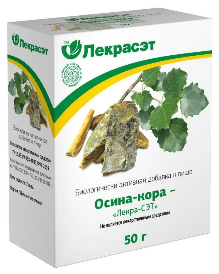Лечебные травы Лекра-СЭТ осина кора 50 г 1961