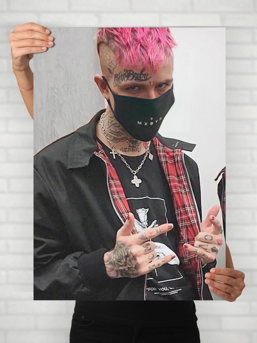 Плакат на стену для интерьера Lil Peep (Лил Пип 19) - Постер по музыке и артисту формата A1 (61x84 см)