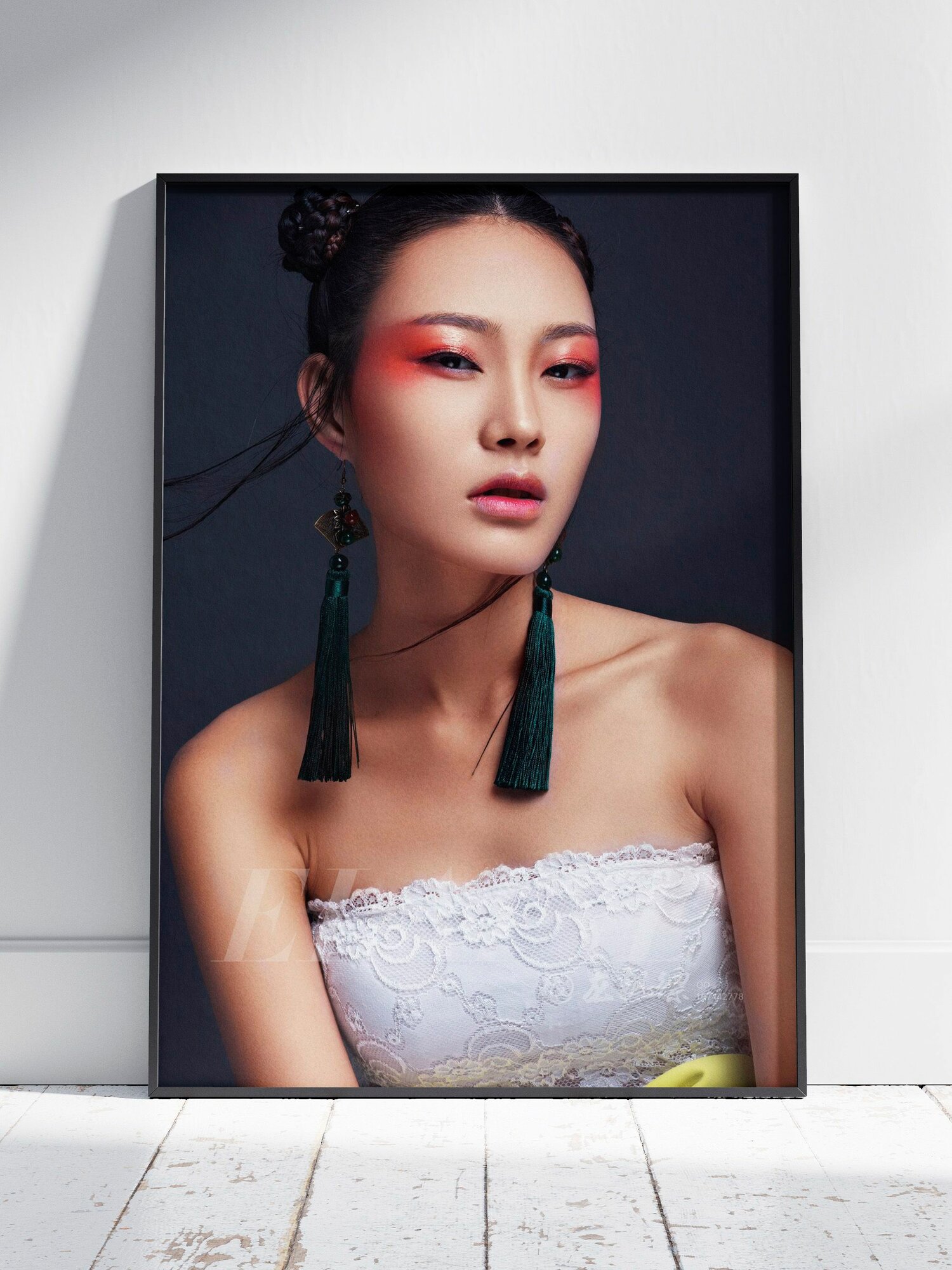 Плакат на стену для интерьера Стиль Гейша (Geisha Style 9) - Постер по моде и эстетике формата A4 (21x30 см)