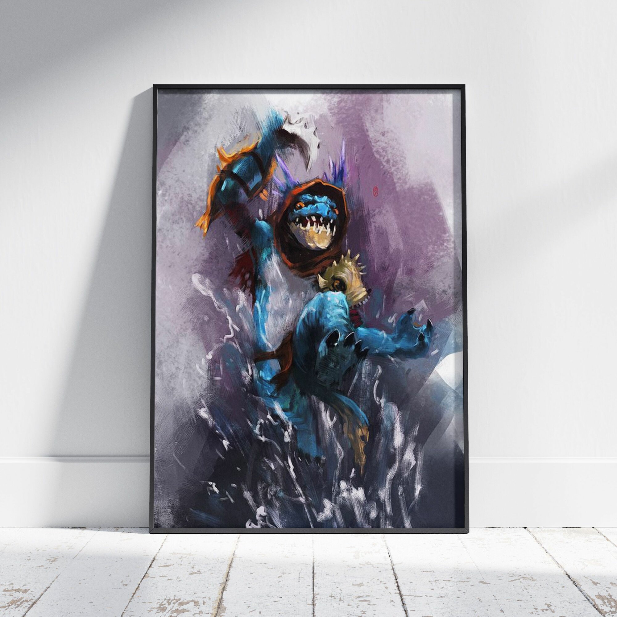 Плакат на стену для интерьера Dota 2 (Slark 1) - Постер по игре формата A4 (21х30 см)