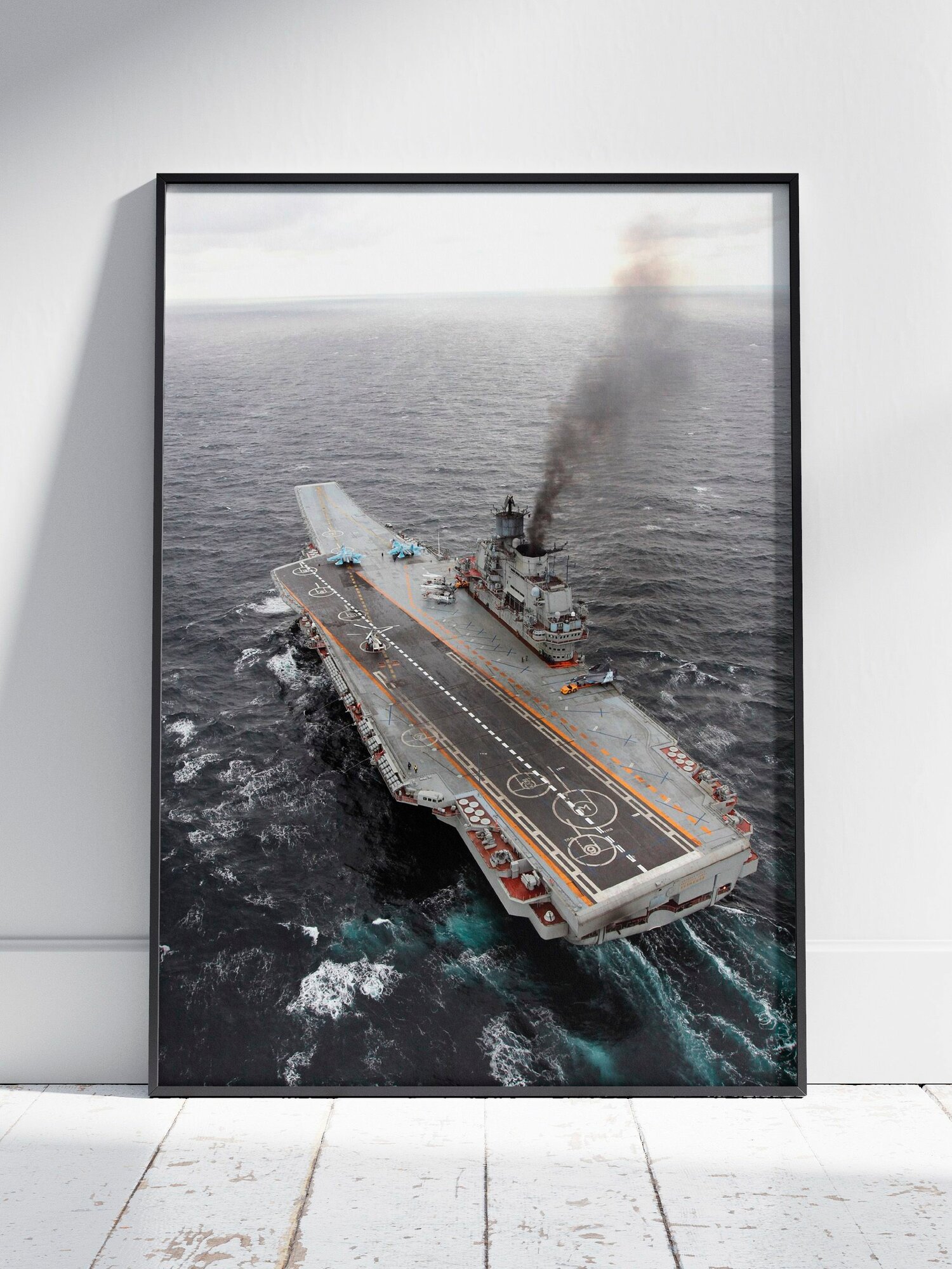 Плакат на стену для интерьера Техника и транспорт (Адмирал Кузнецов - Admiral Kuznetsov) - Постер по транспорту формата A4 (21x30 см)