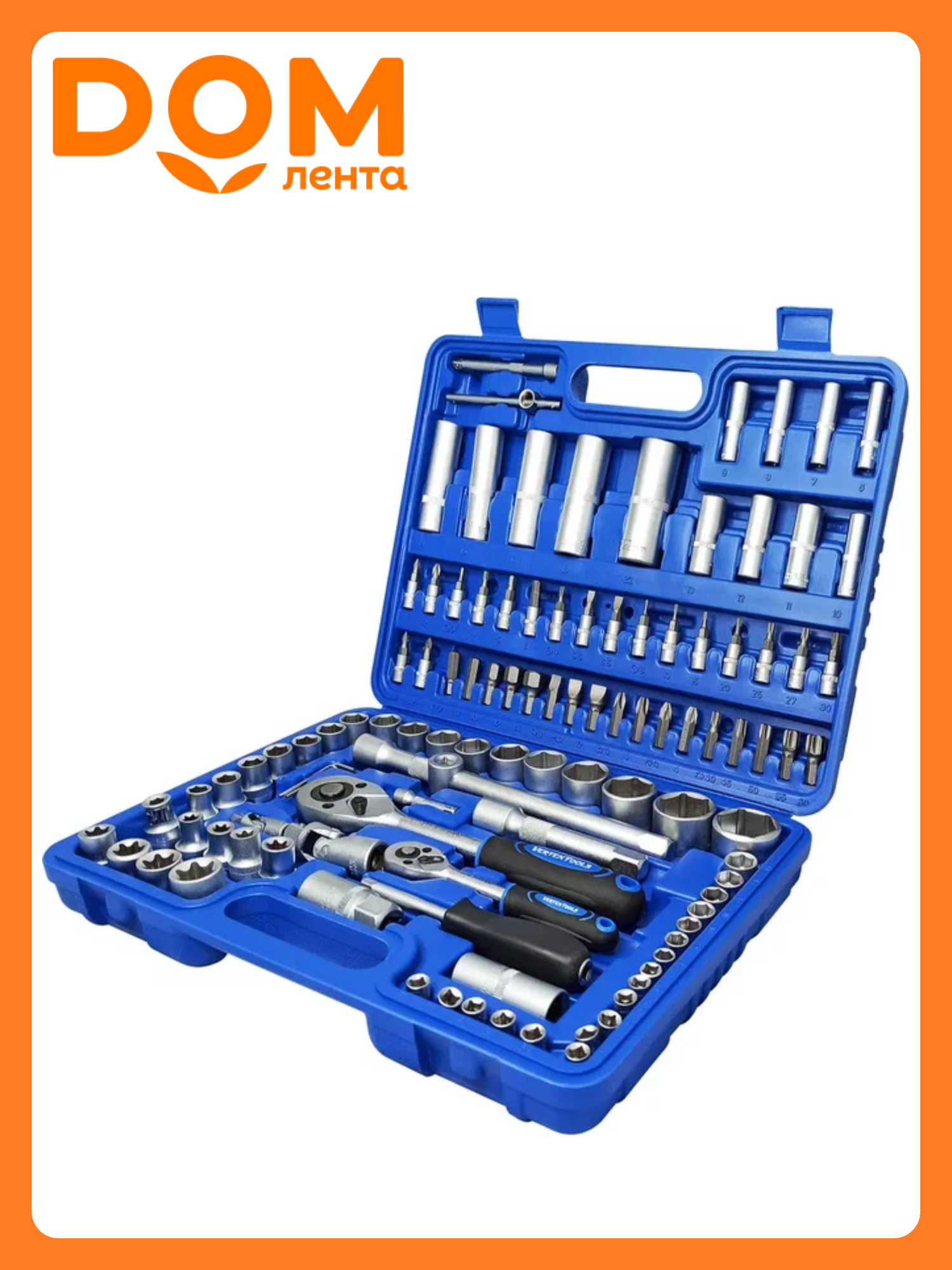 Набор инструментов VertexTools НБ-108, 108 предметов, в кейсе