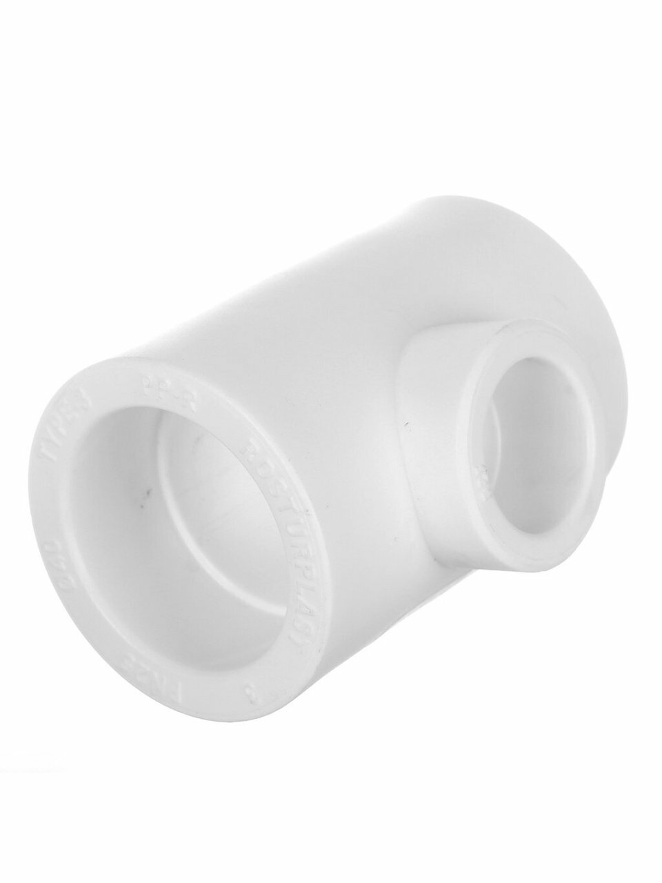 Тройник переходной полипропиленовый РосТурПласт 50х50х40 мм белый для труб отопления и водоснабжения под пайку