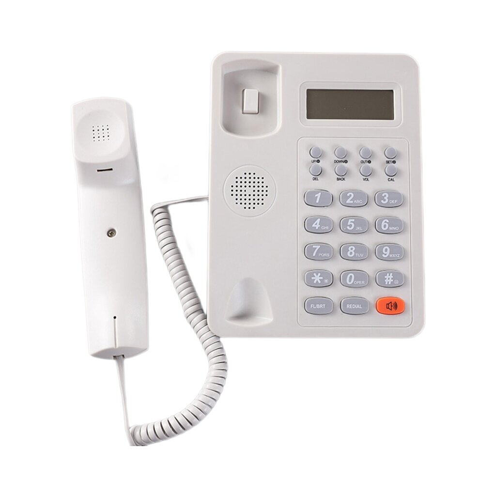 (1 комплект) 2016 English Telephone Plain Colour Telephone Caller ID Landline-White