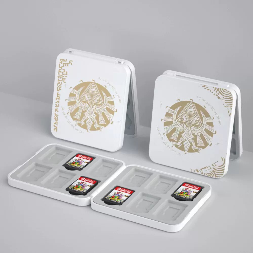 Магнитный держатель для карт Nintendo Switch, белый дизайн из The Legend of Zelda, 12 отсеков