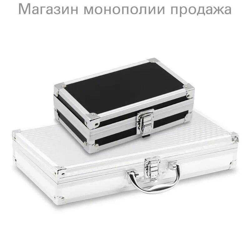 Мини чемодан для денег, металлизированный конверт для денег для друзей, размер 6х11х18, белый