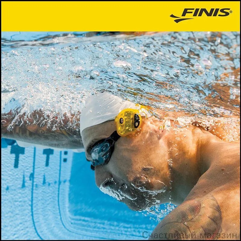 Finis Tempo Trainer Pro Тренажер для плавания Желтый ABS пластик размер 10 см для взрослых — фото 1