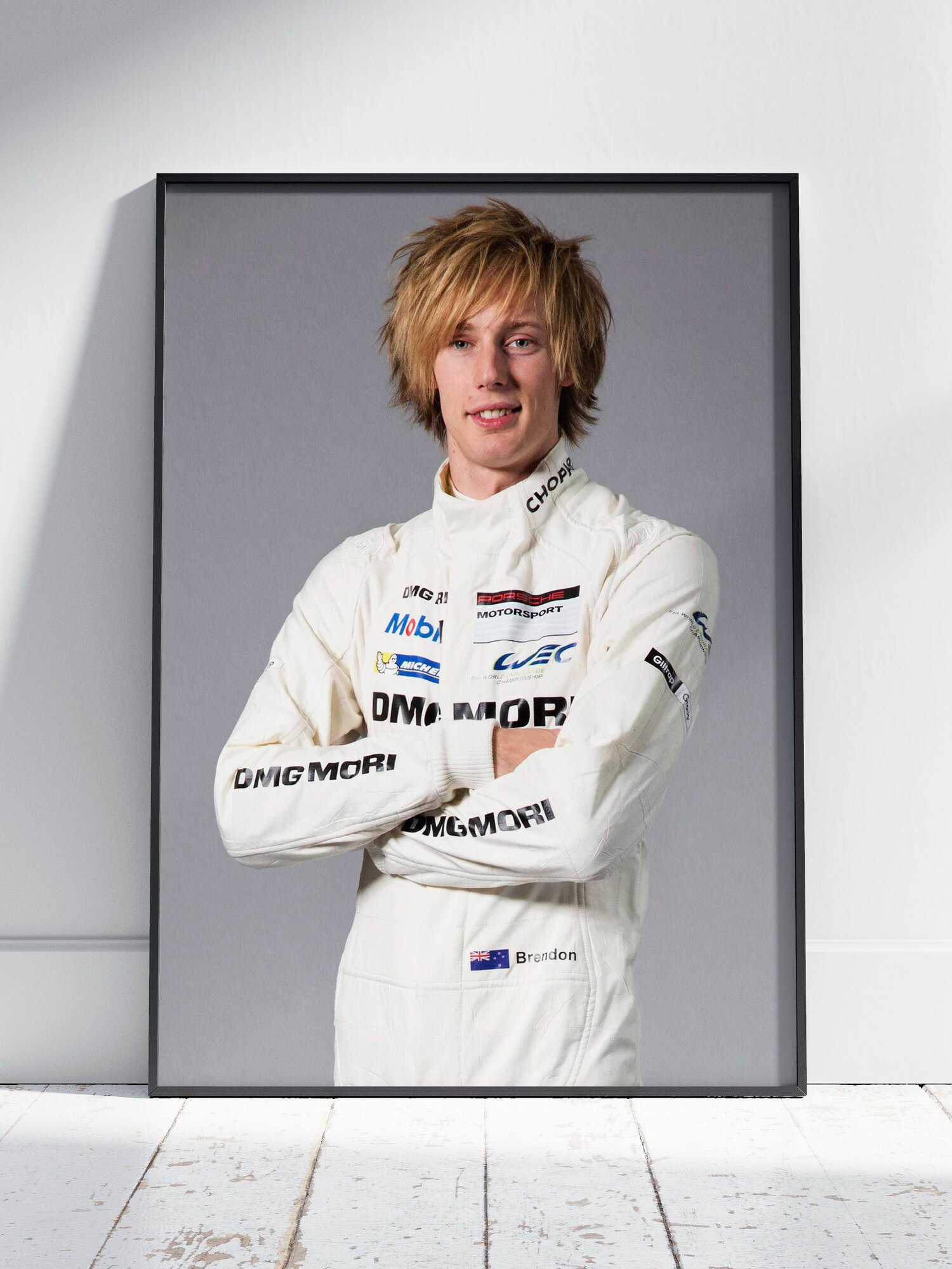 Плакат на стену для интерьера Звёзды Автоспорта - Stars of Motorsport (Брендон Моррис Хартли - Brendon Hartley 1) A4 (21x30 см)