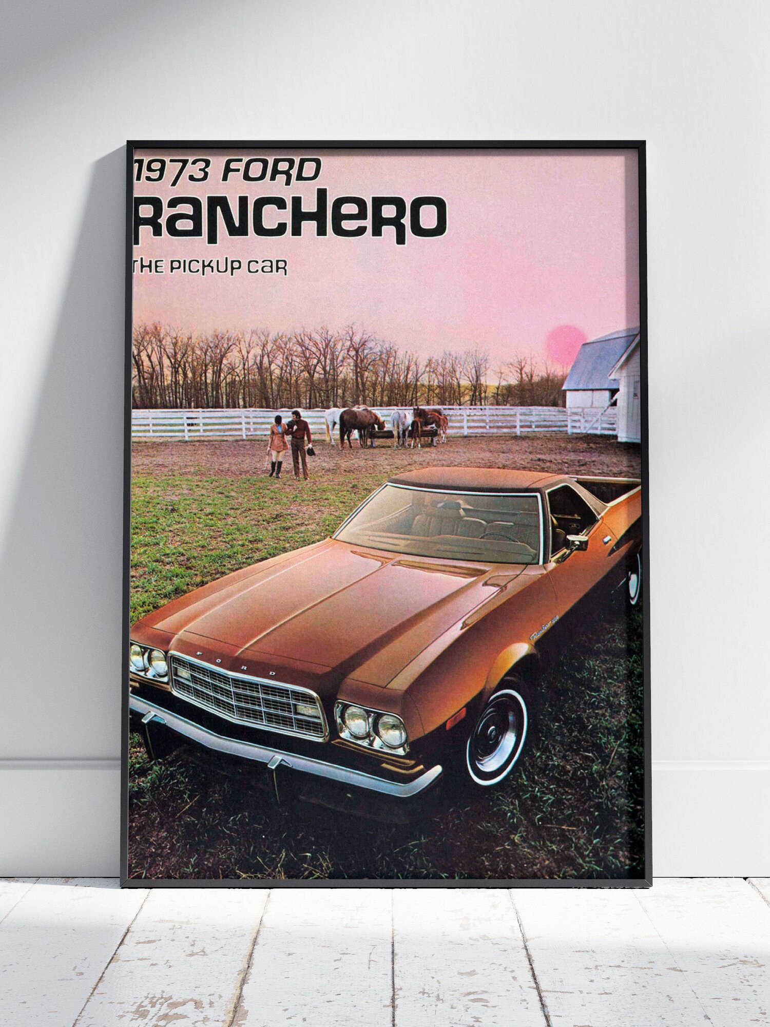 Плакат на стену для интерьера Легенды Авто (Форд Ранчеро - Ford Ranchero 2) - Постер по машине формата A4 (21x30 см)