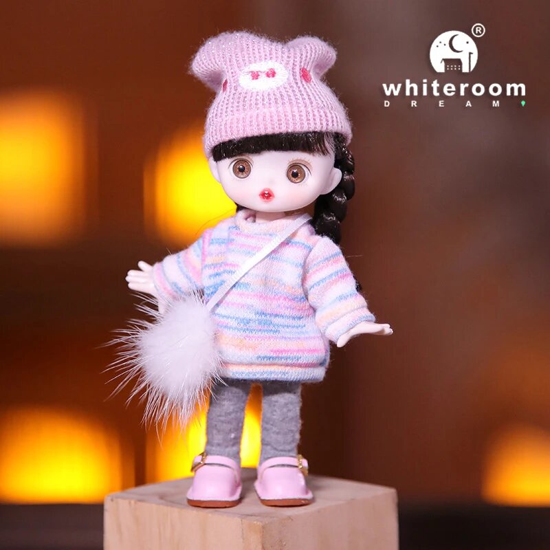 Мини-кукла whiteroom Ob11 13 см, Белый, Surprise Little Pig