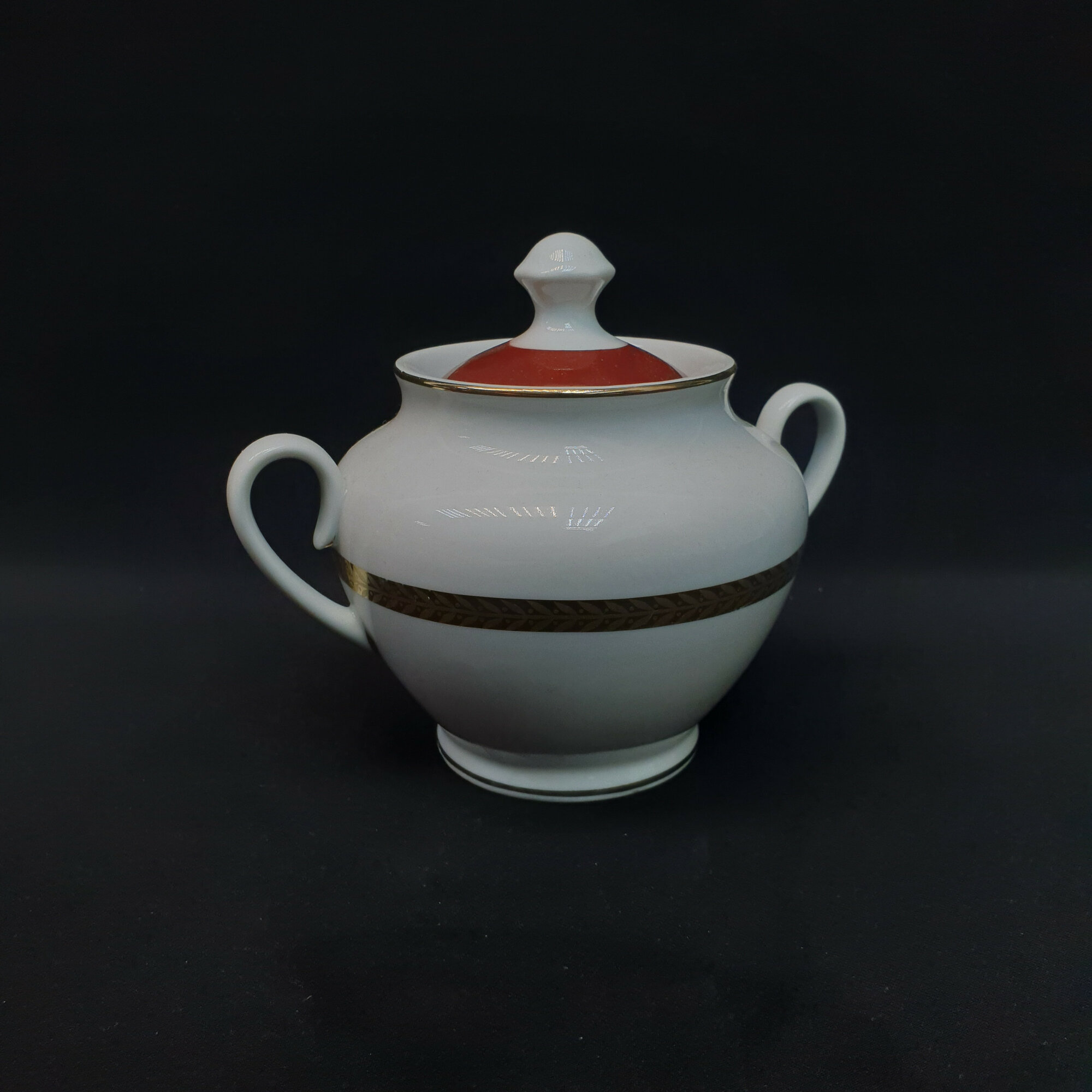 Винтажная сахарница ЛФЗ, фарфор 0.5 л, СССР