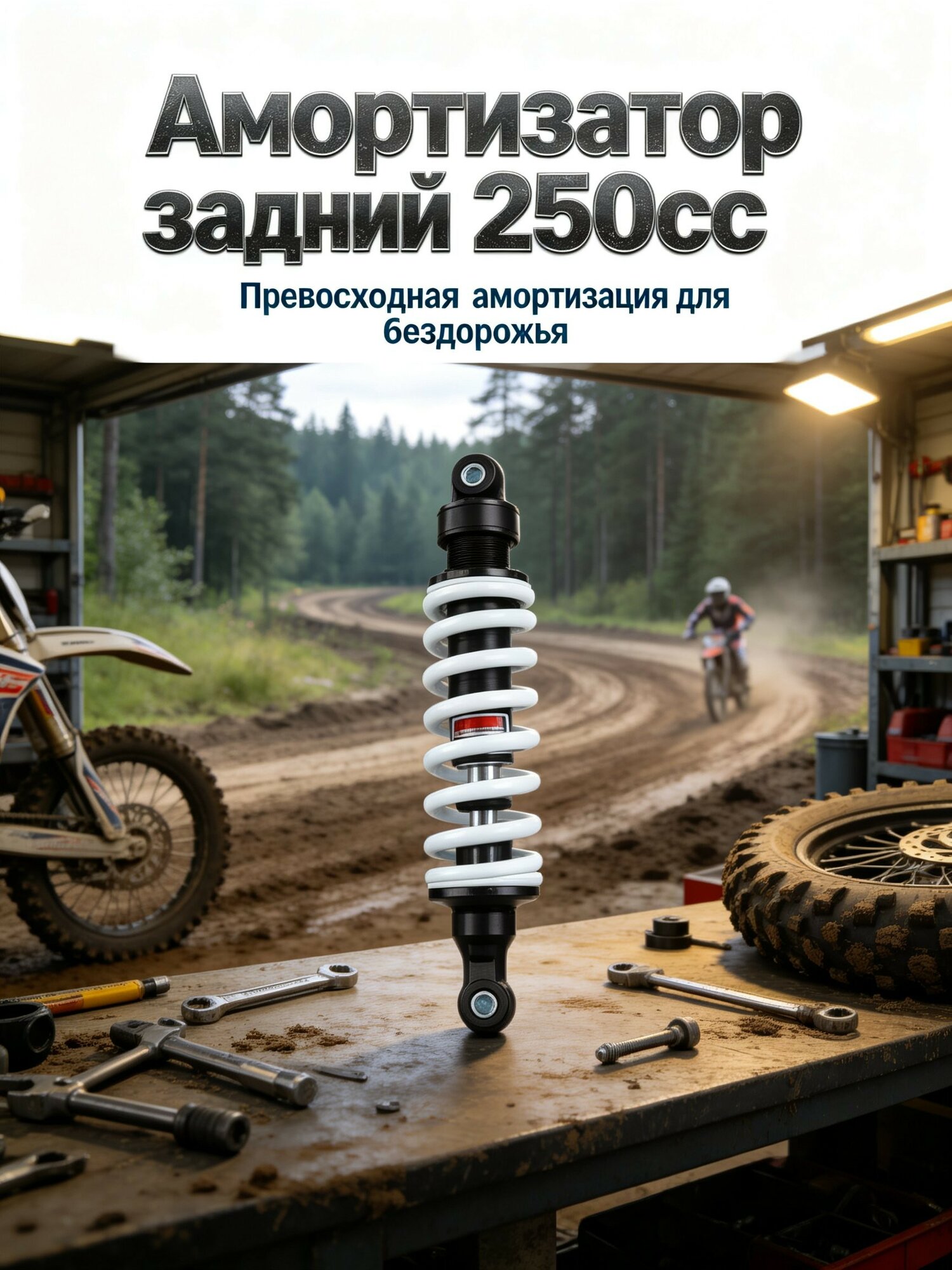 Амортизатор задний для мотоцикла TTR 250cc, длина 360 мм, для плавной езды и улучшенной управляемости
