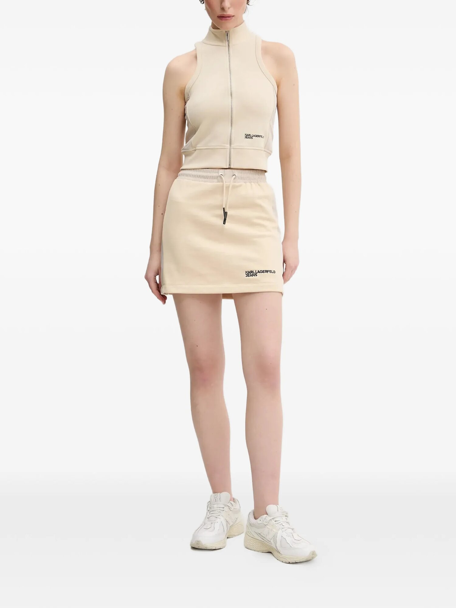 Топ KARL LAGERFELD JEANS Zip-up sleeveless top, размер 40 — фото 1