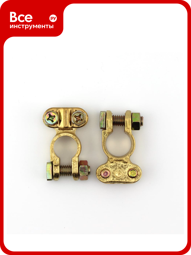 Клемма АКБ Nord-Yada латунь 2шт прижимная планка до 50мм ТМ Nord YADA 909917