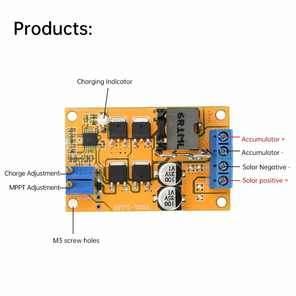 Aideepen MPPT Solar Panel Regulator 100W — фото 1