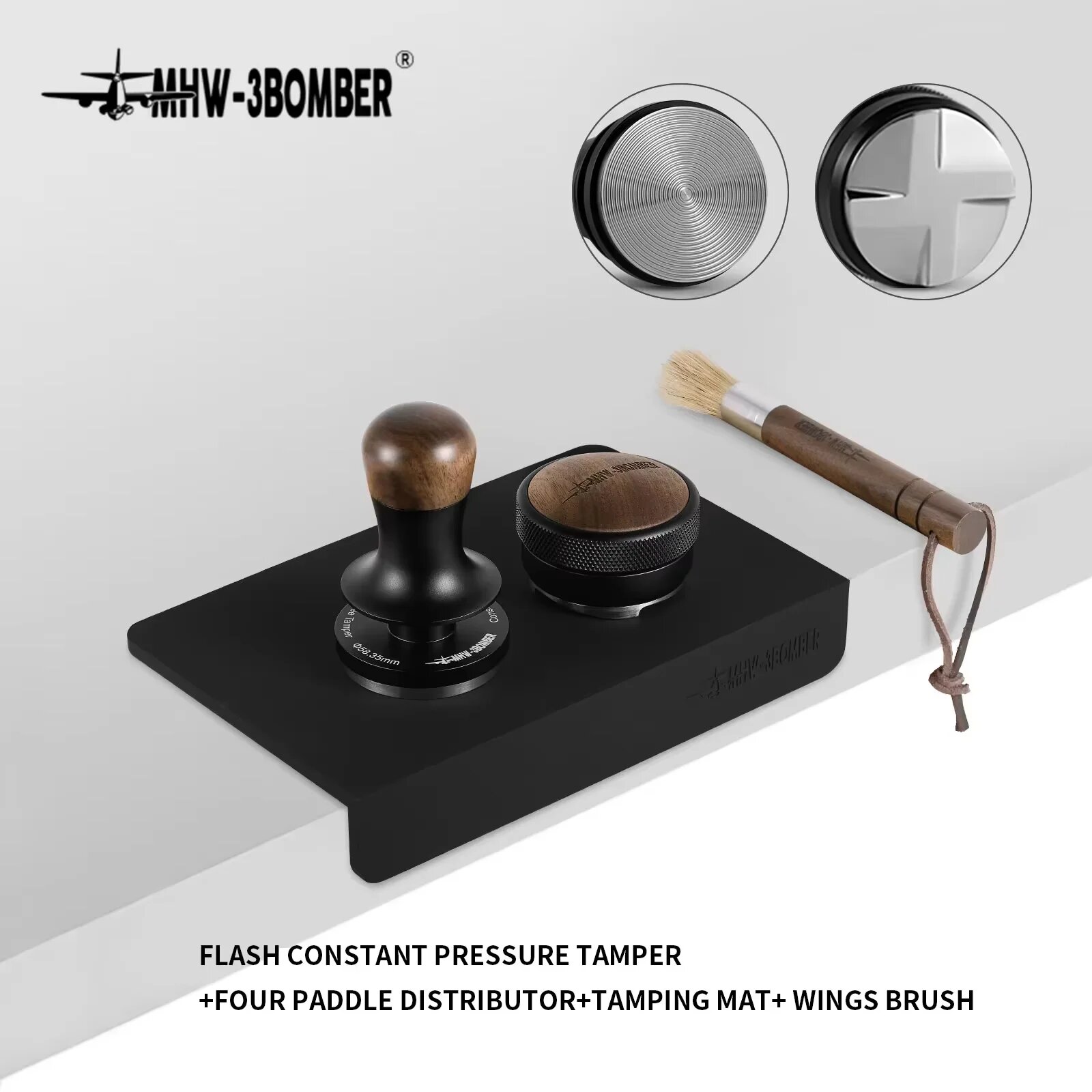 MHW-3BOMBER Тампер для эспрессо 30 фунтов 51/53/58 мм Thread set, 51mm