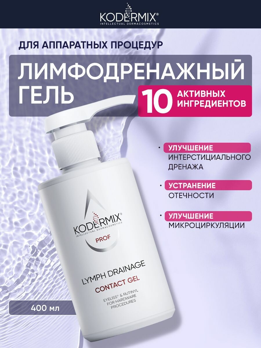 Лимфодренажный гель для микротоков, аппаратных процедур для лица и рф лифтинга 400 мл