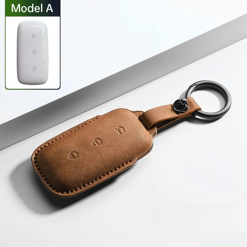 Кожаный чехол для ключа Geely Model A, A-Brown