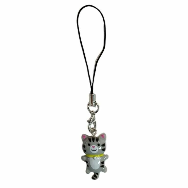 (1шт) Цепочка для мобильного телефона Cute cat-5 черных кошек TNTB