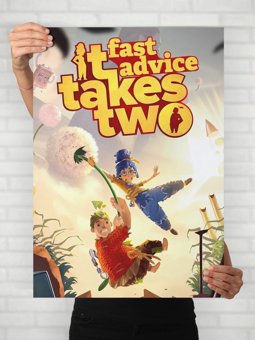 Плакат на стену для интерьера Ит Тейкс Ту (It Takes Two) - Постер по игре формата A1 (61x84 см)