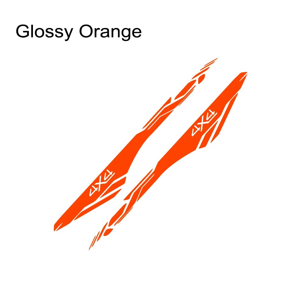 Наклейки 4X4 Glossy Orange 130x14см на кузов пикапа