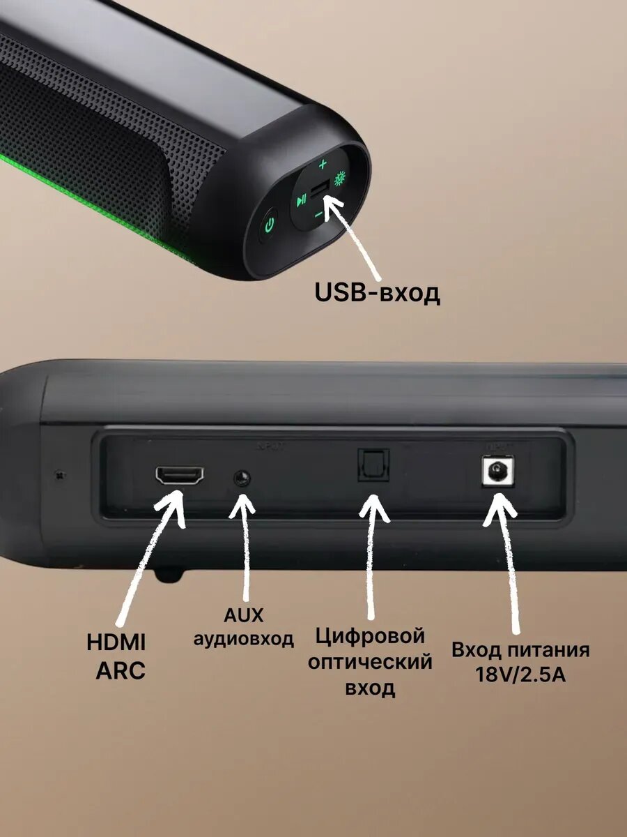 Саундбар для телевизора с Bluetooth — фото 1