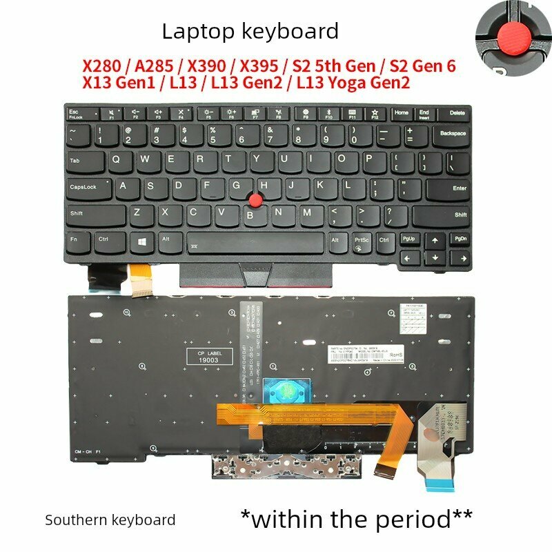Клавиатура Nanyuan X280 A285 X395 X390 S2 5th X13 L13 Gen1 2 6 подходит для Lenovo Совершенно новый оригинальный