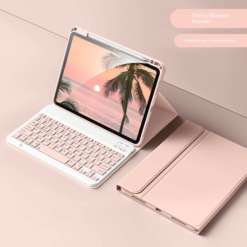 Чехол с клавиатурой для Huawei MatePad Pro 12.2 дюйма, 2024/2025 модель, квадратная клавиатура, цвет сакура-розовый