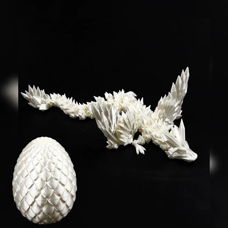 3D-печатная светящаяся фигурка дракона, хрустальный дракон, искусственная модель животного, кукла, украшение,