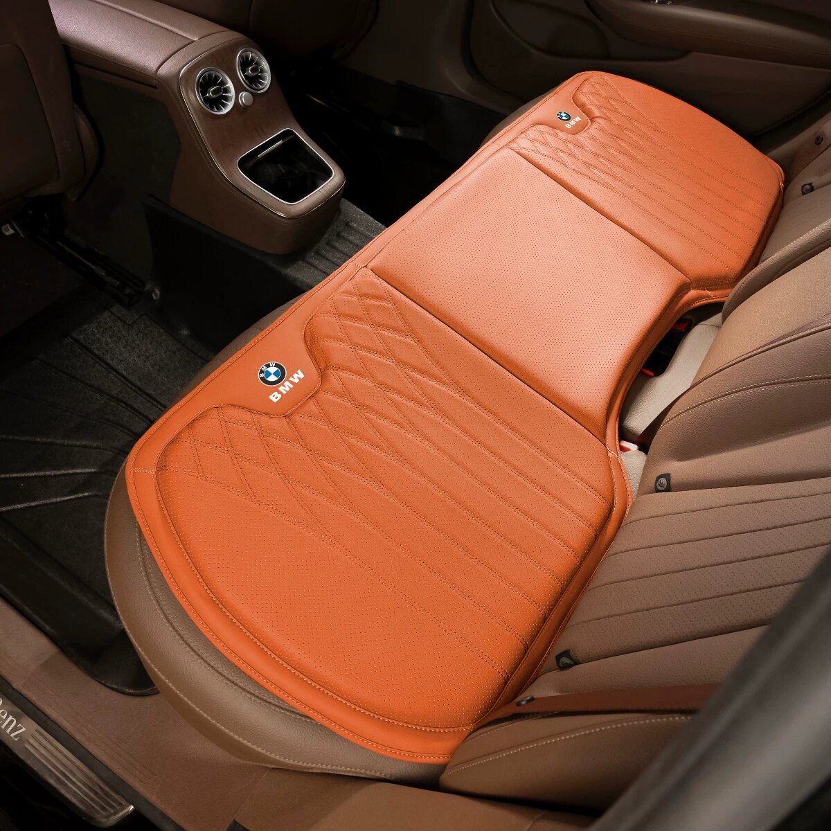 Заднее сиденье BMW 5/3/7 серий длинное, эмма оранжевый
