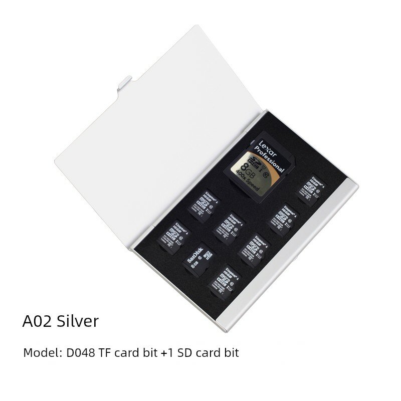 Кейс для карт памяти CF SDHC TF Micro SD с отсеком для SIM-карты, защитный чехол для мобильных устройств небесно-голубой