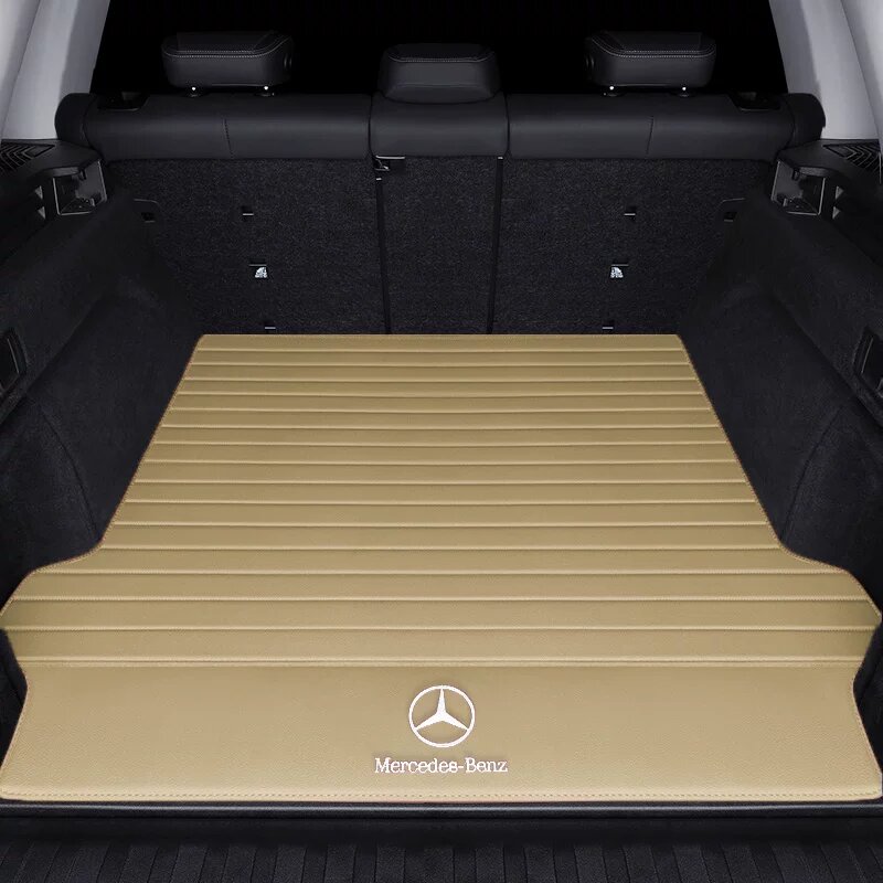 Бежевый коврик для багажника автомобиля Mercedes C-Class для моделей C180 C200L C260 CLA220 GLA220 C260L, нескользящая