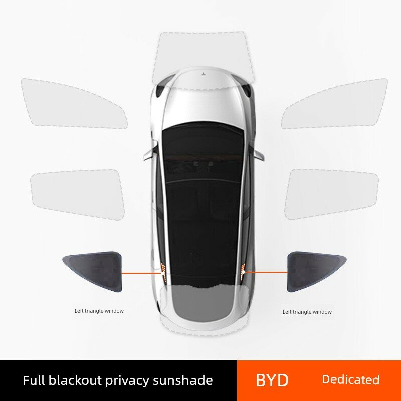Солнцезащитная шторка для треугольных окон BYD Qin LEV — 2 комплекта для боковых окон автомобиля