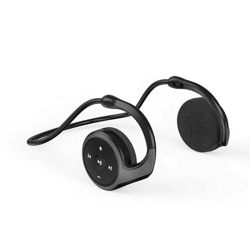 Темно-серые наушники Bluetooth 5.0 с английским интерфейсом, воспроизведением MP3 и стереозвуком