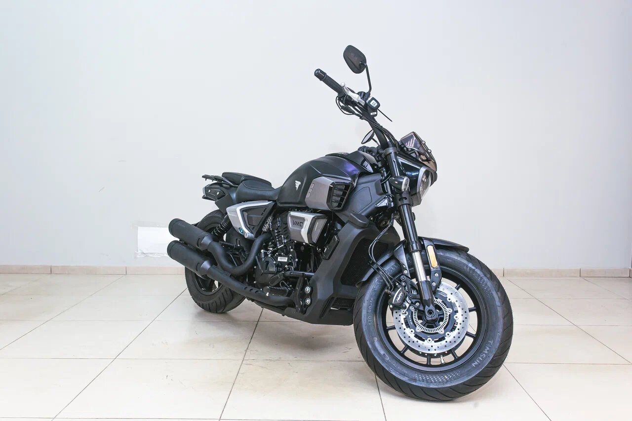 Мотоцикл VMC CRUISER 650 (матт черный) артикул 25686 С ПТС В заводской упаковке требует финальной сборки.