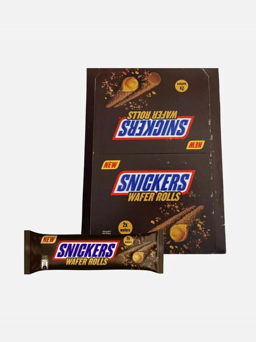 Вафельные трубочки Snickers Wafer Rolls 24 rp 12 штук/