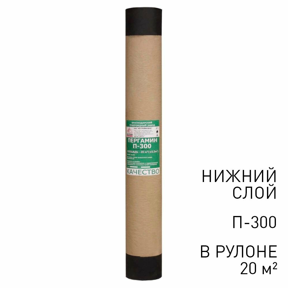Пергамин П-300 20 м2