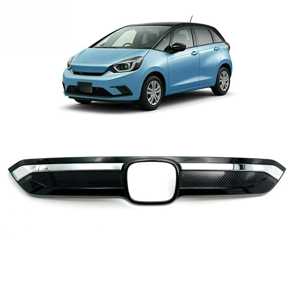 Аксессуары для Honda Fit Jazz 2020 2021 года, передняя решетка радиатора, гоночная решетка, декоративная отделка из АБС-пластика, 1 шт.