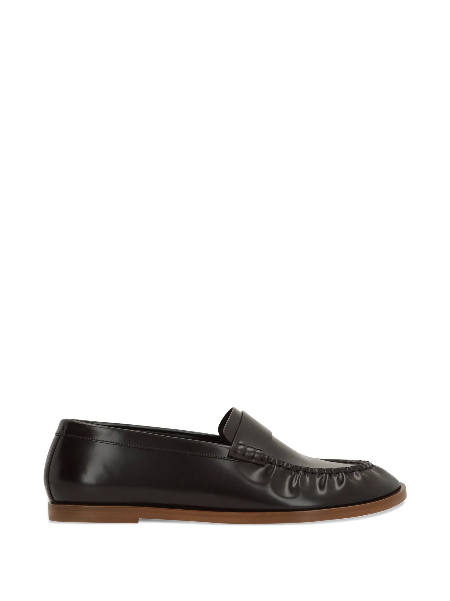 Лоферы Ruched-detail leather loafers