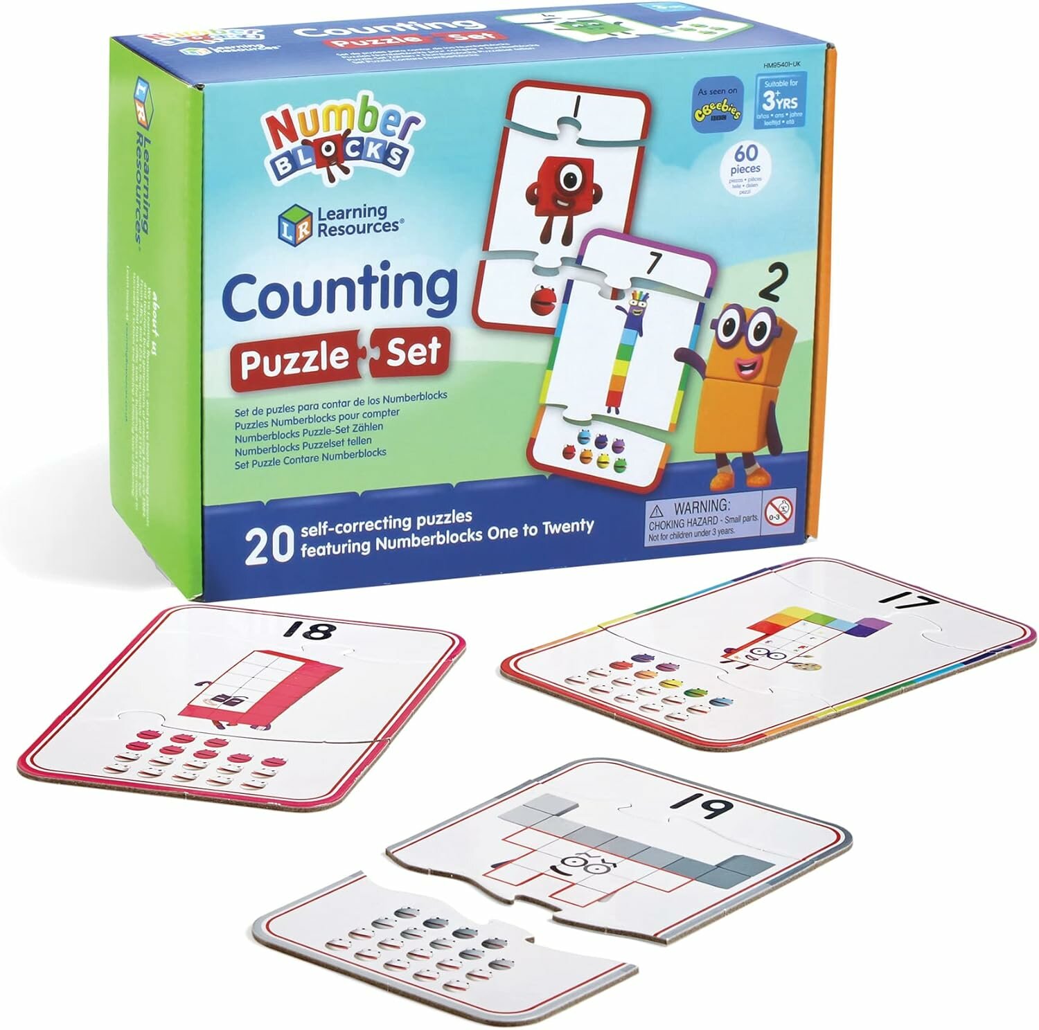 Развивающая игрушка Learning Resources - Набор пазлов для изучения счета Numberblocks Counting Puzzle, 60 эл. - HM95401-UK