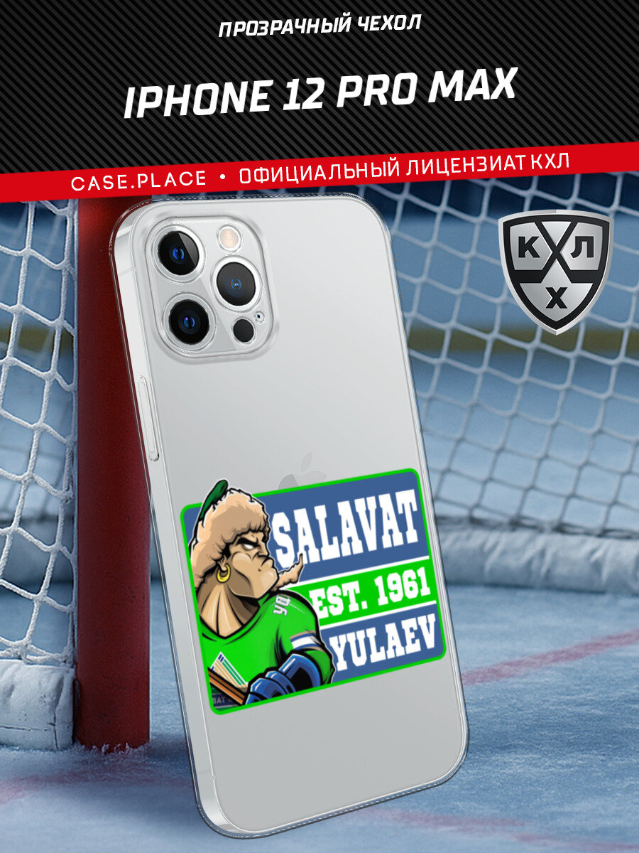 Чехол на Apple iPhone 12 Pro Max / Айфон 12 Про Макс с принтом Талисман Салават, прозрачный
