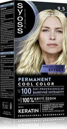 Краска для волос Syoss Permanent Cool Color, оттенок 9_5 замороженный жемчужный блонд, 1 шт