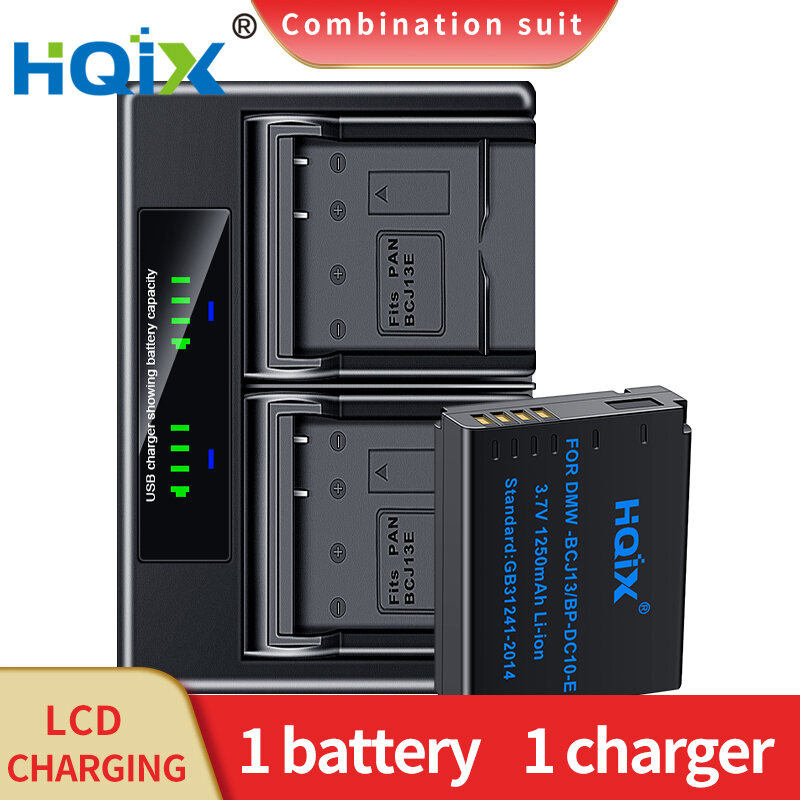 HQIX для Panasoinc DMC-LX5GK DMC-LX7GK DMC-LX55 DMC-LX7 камера DMW-BCJ13 Двойное зарядное устройство Аккумулятор