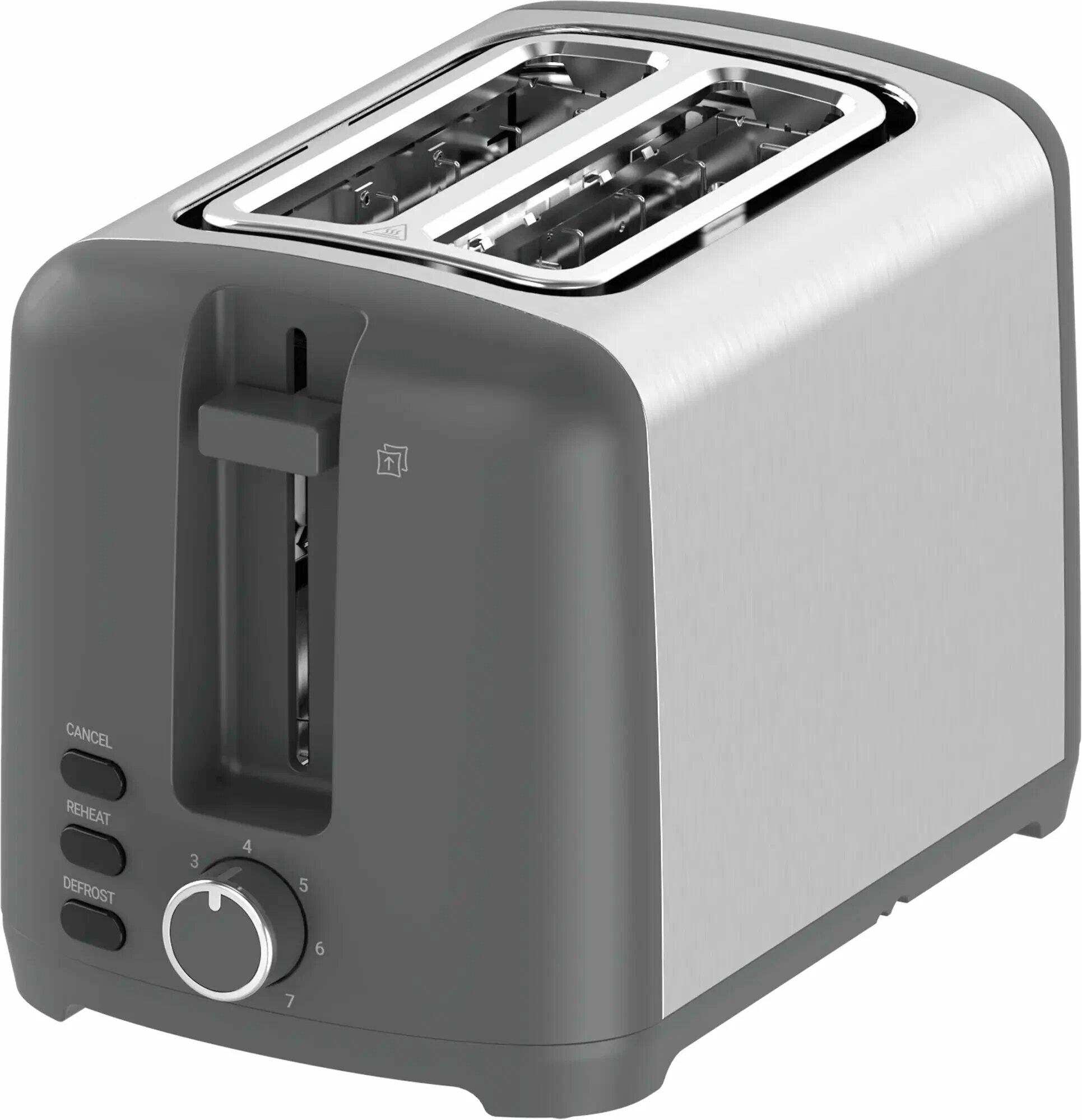 Тостер CANDY CT-255, 900Вт, 7 степеней поджаривания, нержавеющая сталь