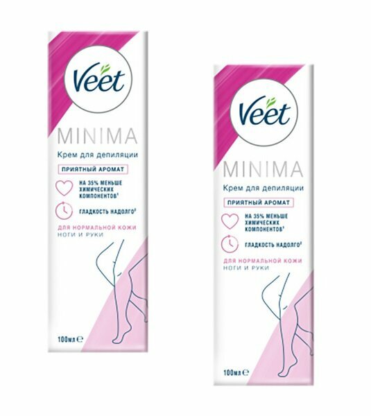 Крем Veet Minima для депиляции для нормальной кожи, 100мл 2шт