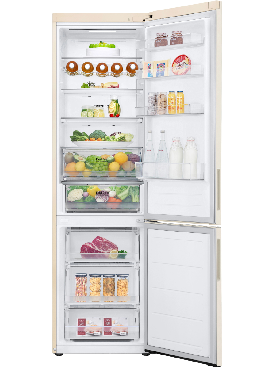 Холодильник LG GC-B509AEMW двухкамерн. общий объем 422л бежевый инвертер